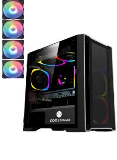 Coolman Ruby Case in Black w/ 4pcs Colour Fans – PC4Me One Stop ...